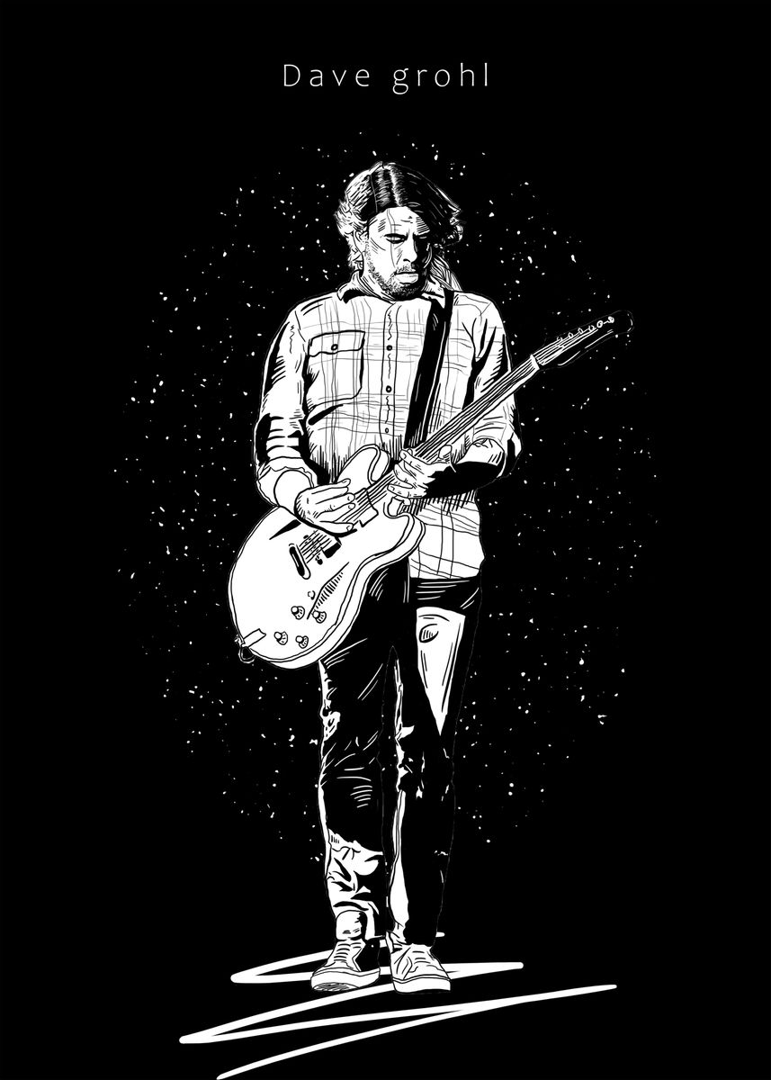'Guitarist' Poster, picture, metal print, paint by Lardis Art | Displate