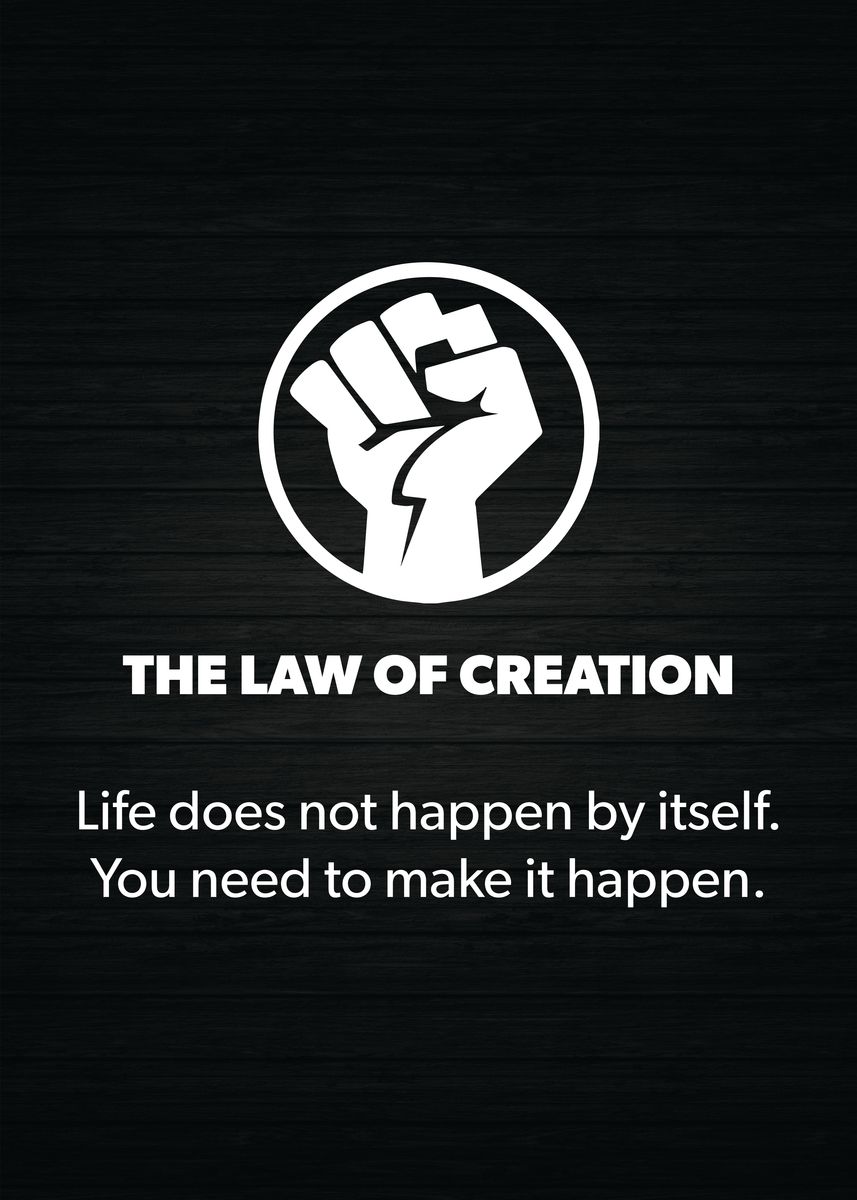 'Law Of Creation' Poster, picture, metal print, paint by CHAN | Displate