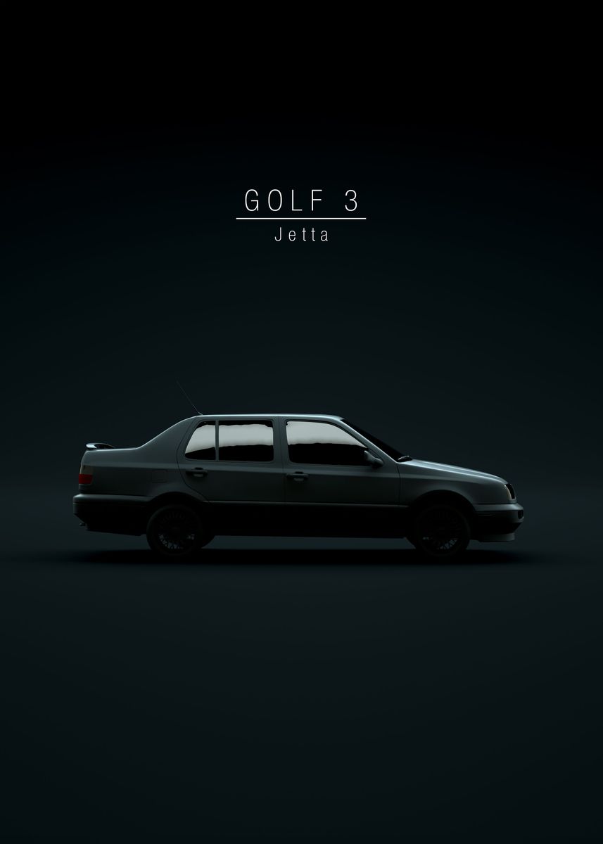 '1992 Jetta Vento' Poster, picture, metal print, paint by 21 MXM | Displate