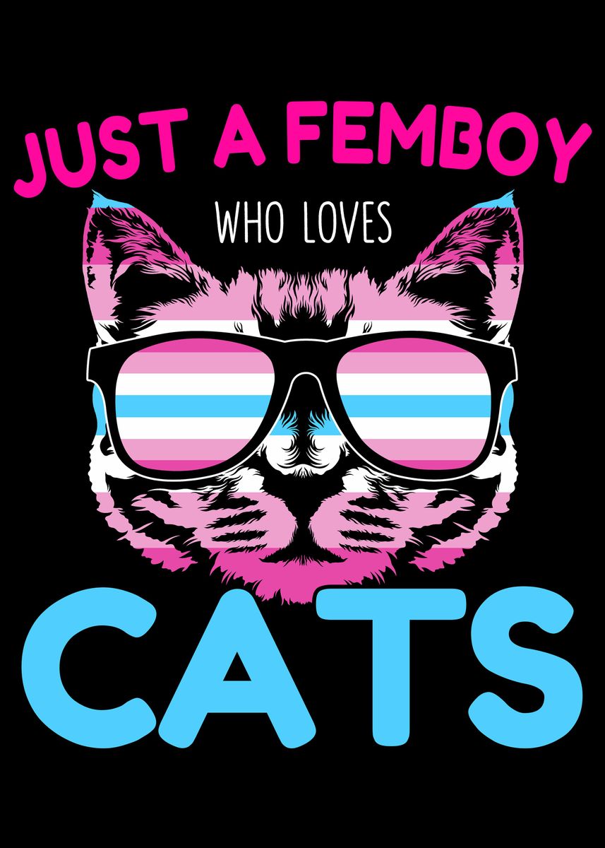 'Femboy Anime Cat Lover' Poster by AestheticAlex | Displate