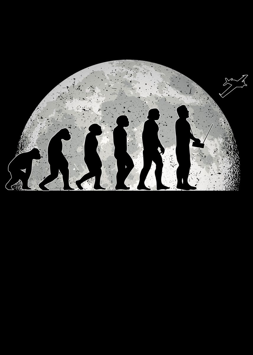 'Model Airplane Evolution' Poster, picture, metal print, paint by ...