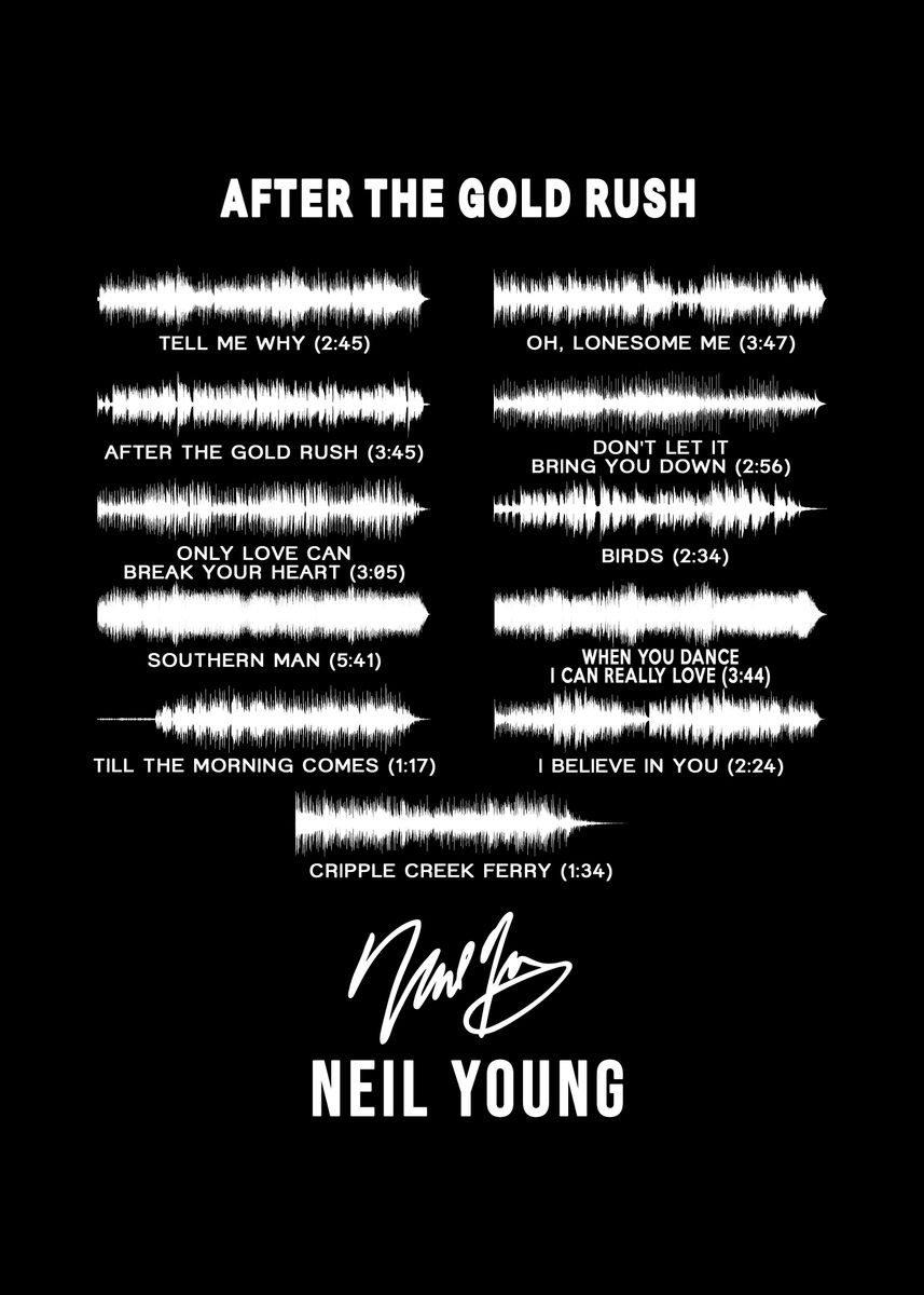 'Neil Young' Poster, picture, metal print, paint by Alva Donna | Displate