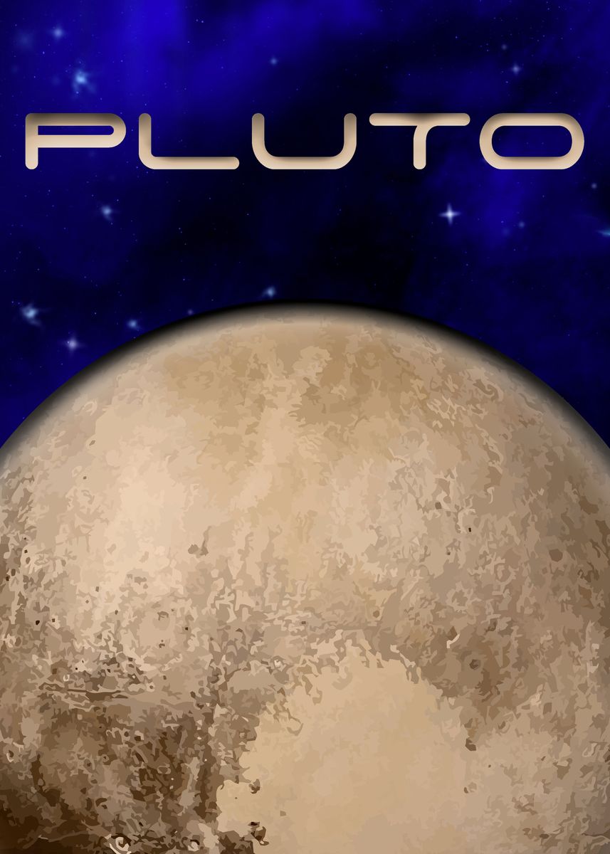 'Pluto planet' Poster, picture, metal print, paint by NicolaStudio ...