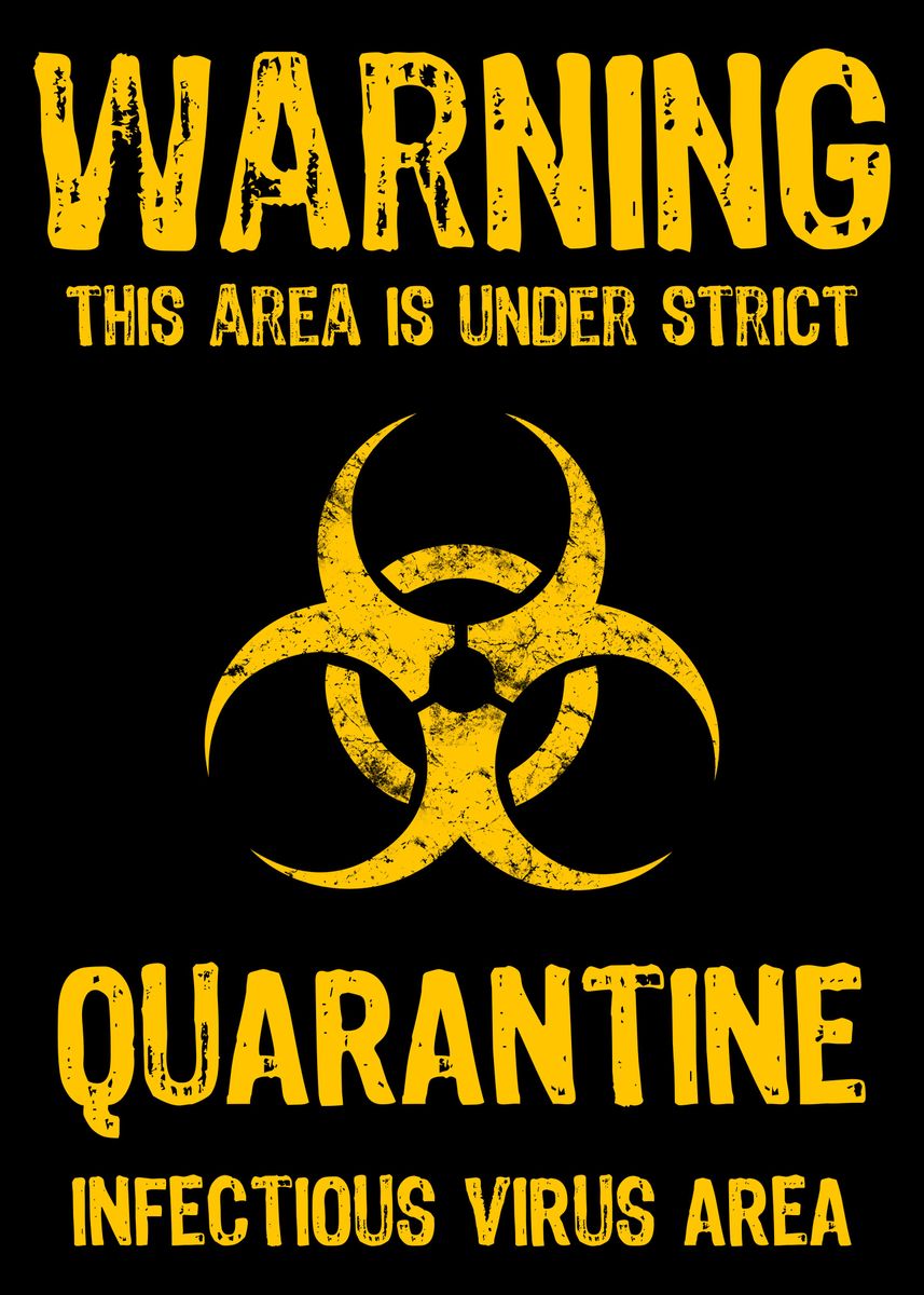 'Corona Virus Warning Sign' Poster, picture, metal print, paint by Scar ...