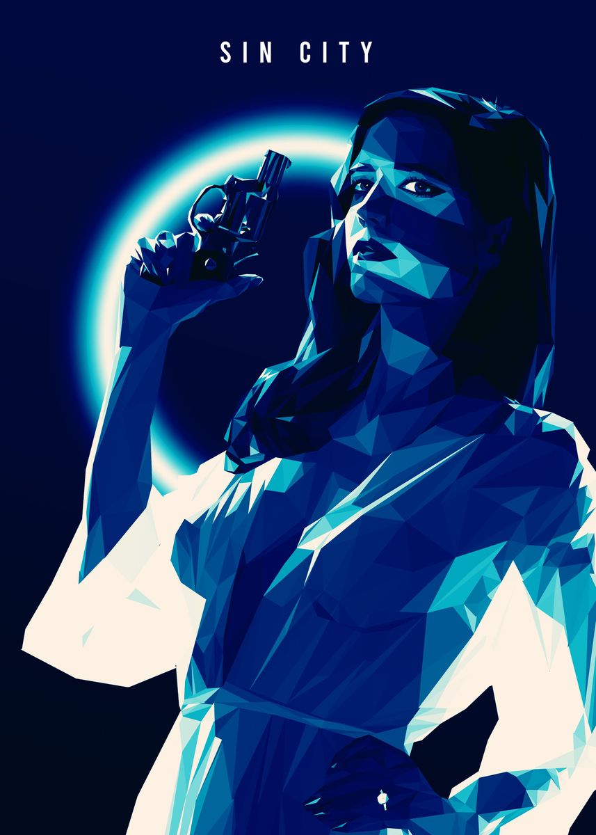 'Sin cIty' Poster, picture, metal print, paint by Lowpoly Posters ...