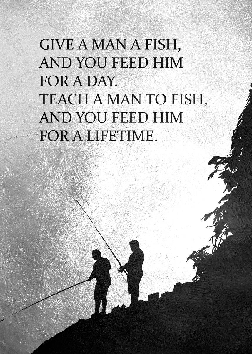 'Chinese Fishing Proverb' Poster, picture, metal print, paint by ...