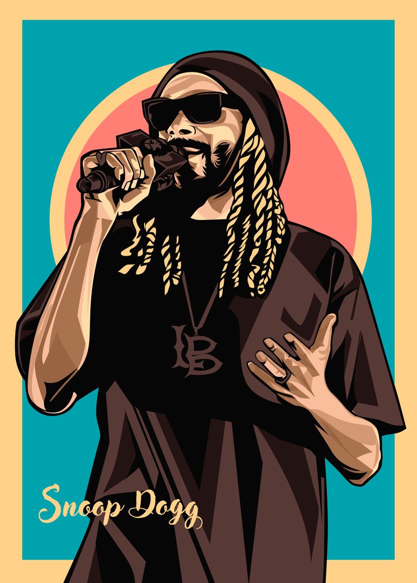 'Snoop Dogg Rapper' Poster, picture, metal print, paint by Basues ...