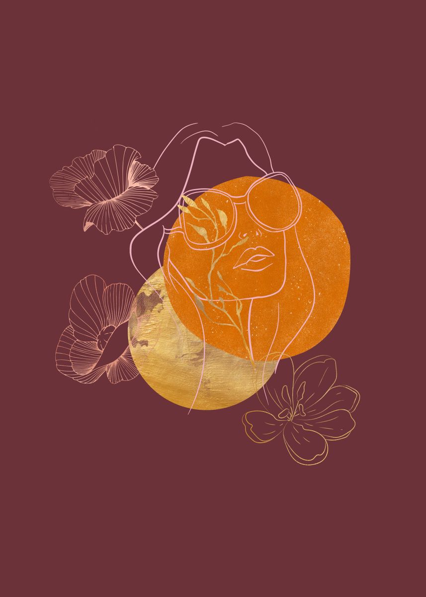 'Kintsugi Girl in Boho Vibe' Poster by Lotus Blanc | Displate