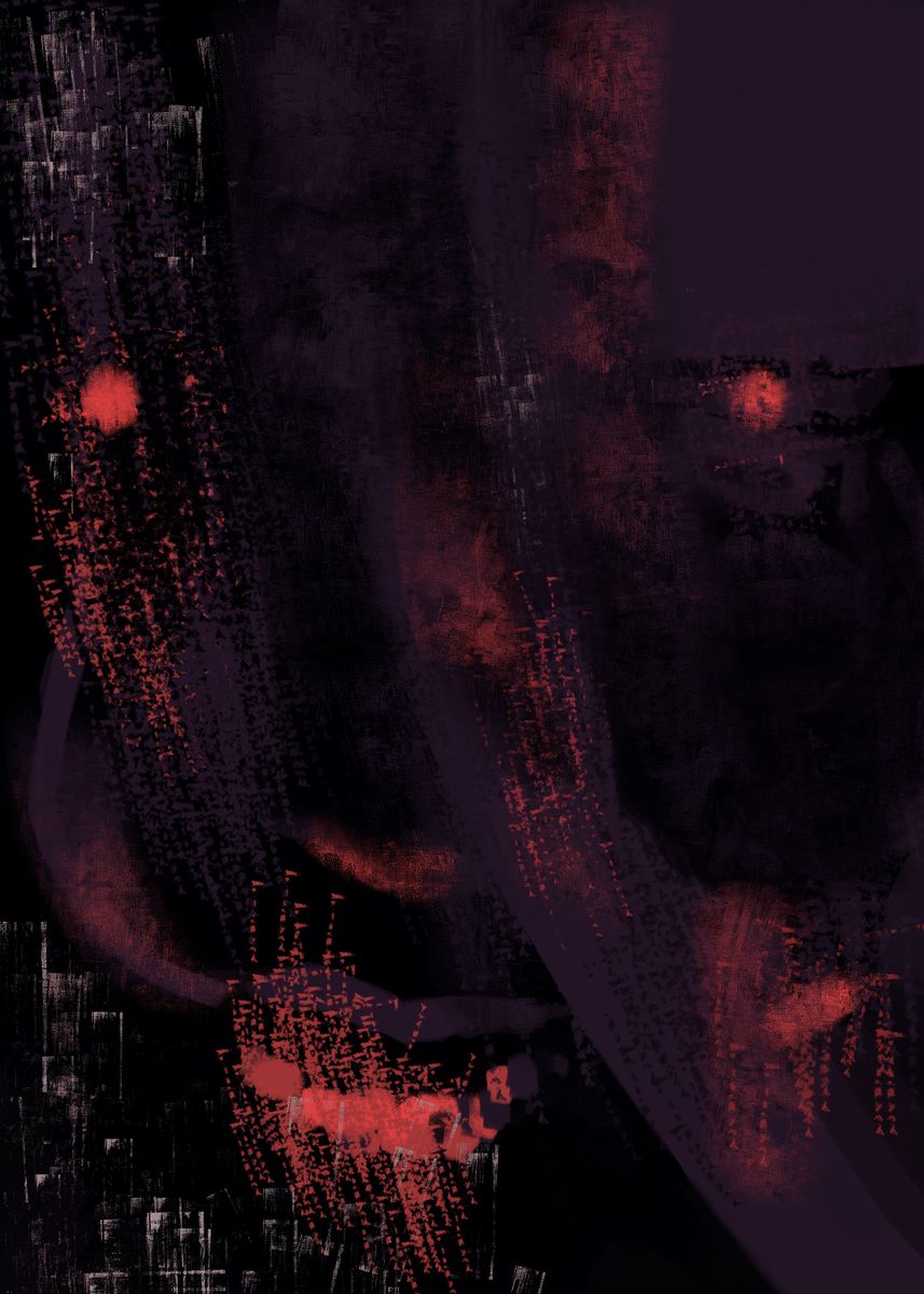 'Evil Clown Abstract ' Poster, picture, metal print, paint by ...