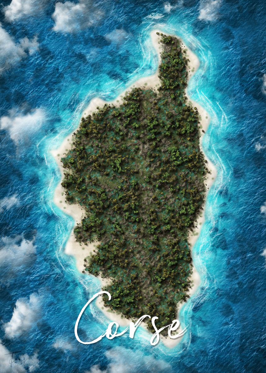 'Corse' Poster, picture, metal print, paint by Petra Rommelfanger ...