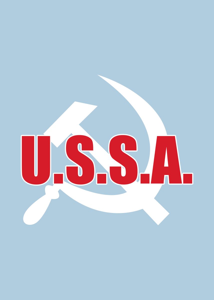 'USSA Poster Communist' Poster, picture, metal print, paint by Yipptee ...
