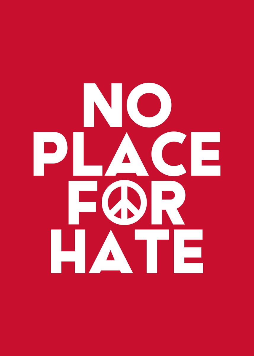 'No Place For Hate' Poster by Salheddine Belmrabet | Displate