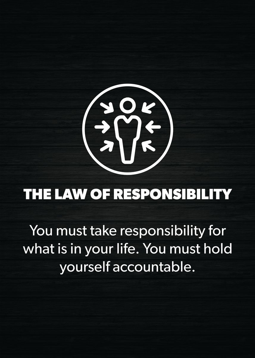 'Law of Responsibility' Poster, picture, metal print, paint by CHAN ...