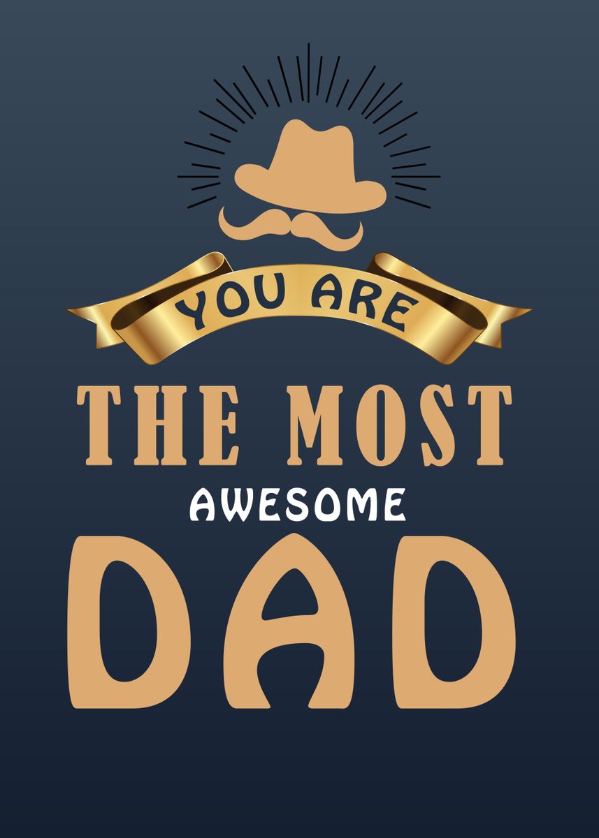 'super dad' Poster, picture, metal print, paint by Patsy Montoya | Displate