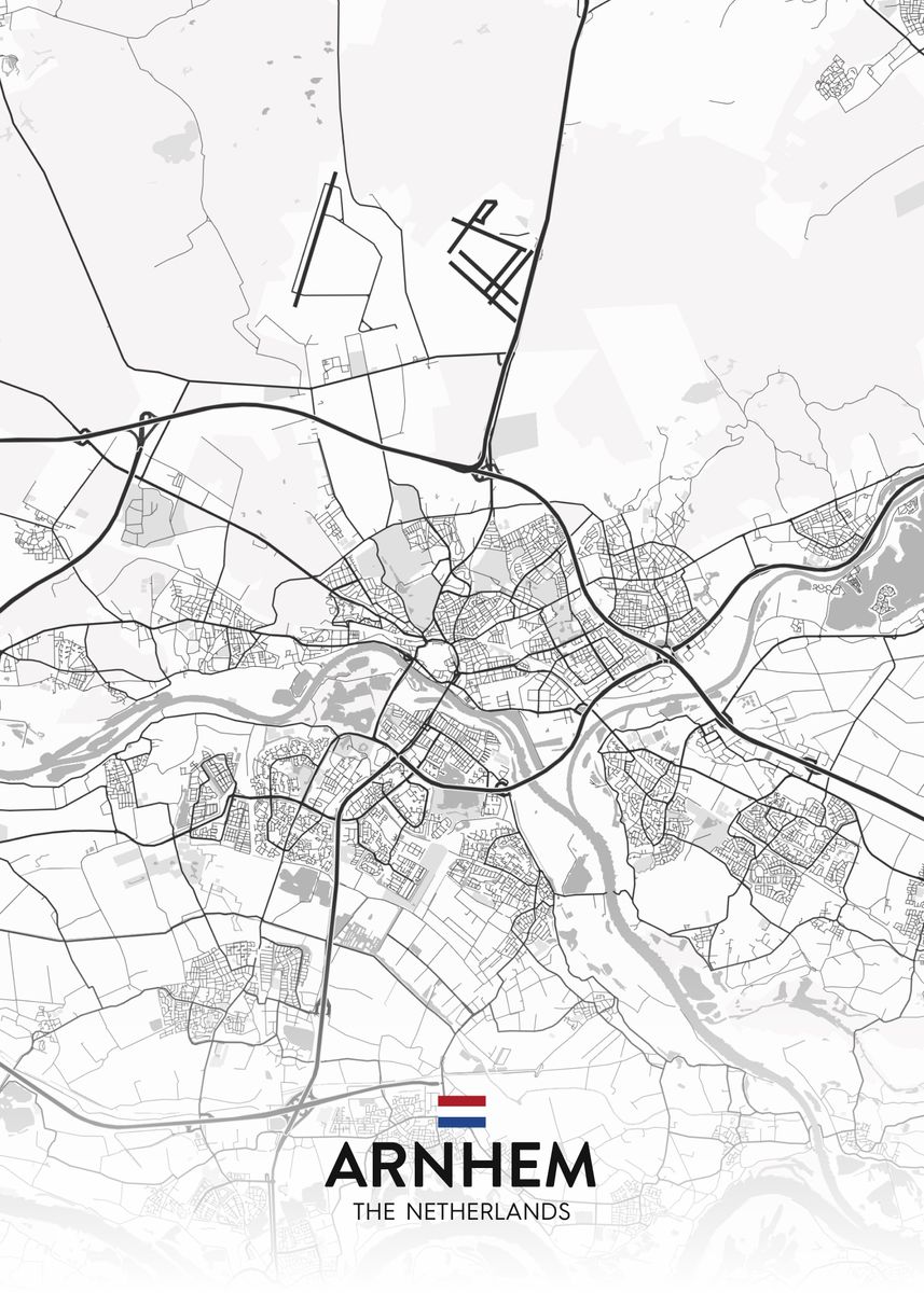 'Arnhem NL' Poster, picture, metal print, paint by IMR Designs | Displate