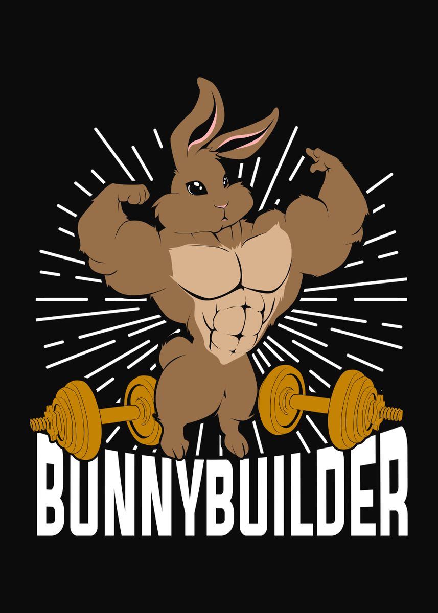 'Funny Bodybuilding Design' Poster, picture, metal print, paint by ...