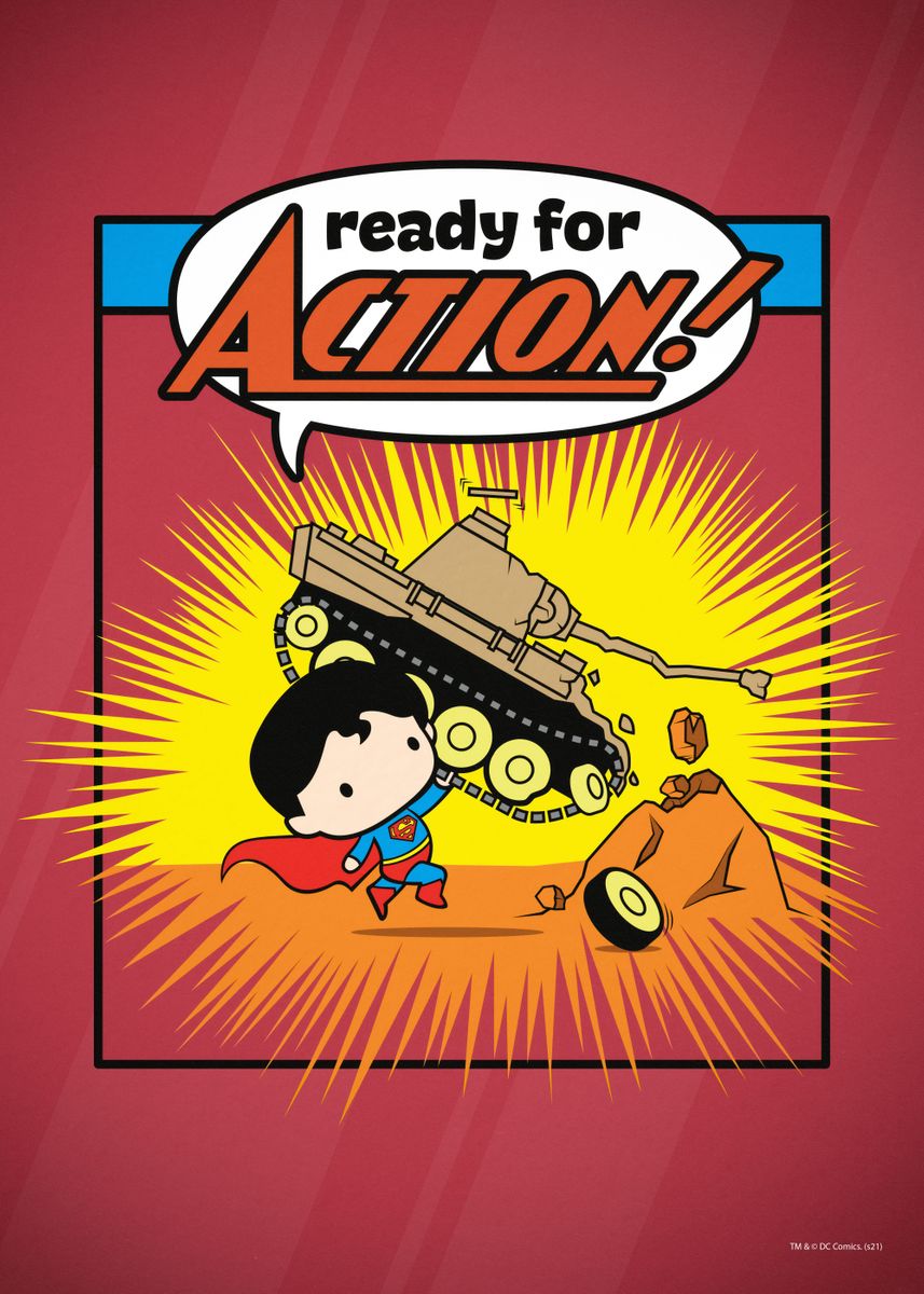 'Ready for action' Poster, picture, metal print, paint by DC Comics ...