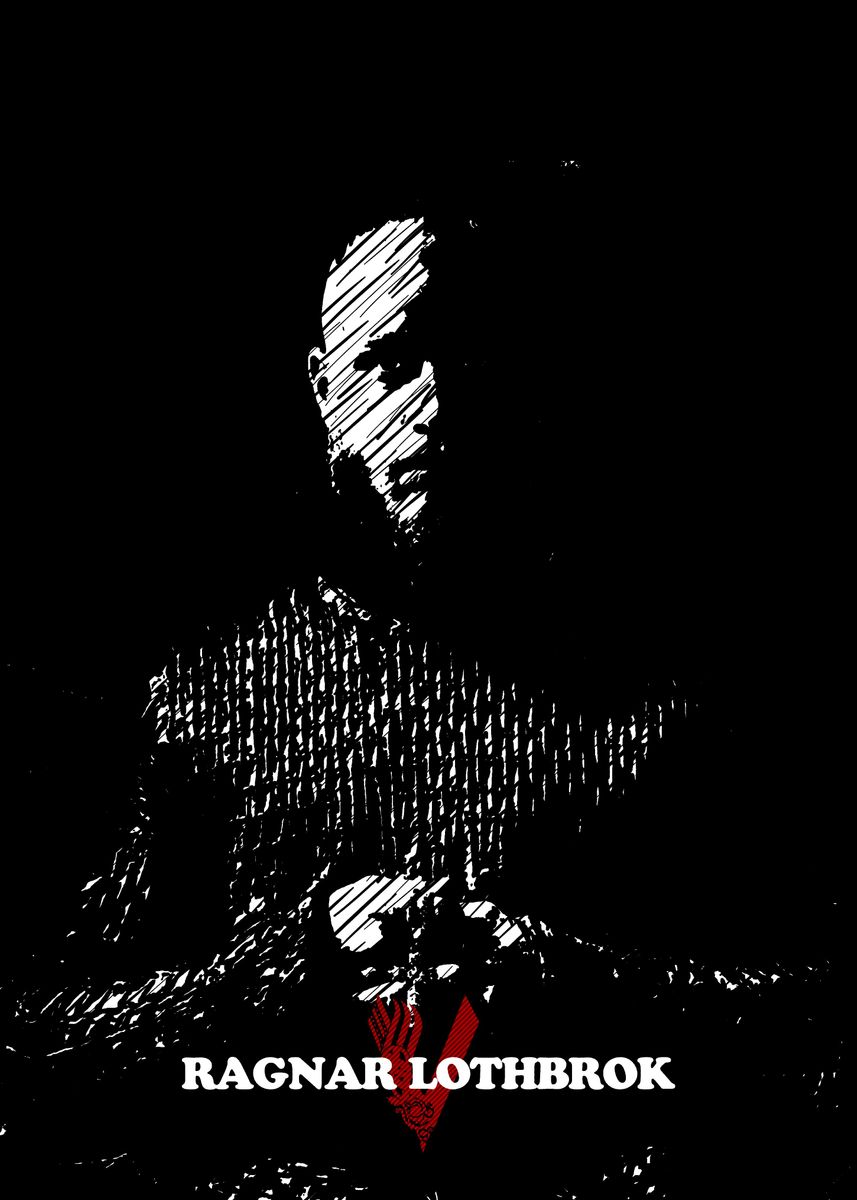 'Ragnar Lothbrok ' Poster, picture, metal print, paint by Faqih Art ...
