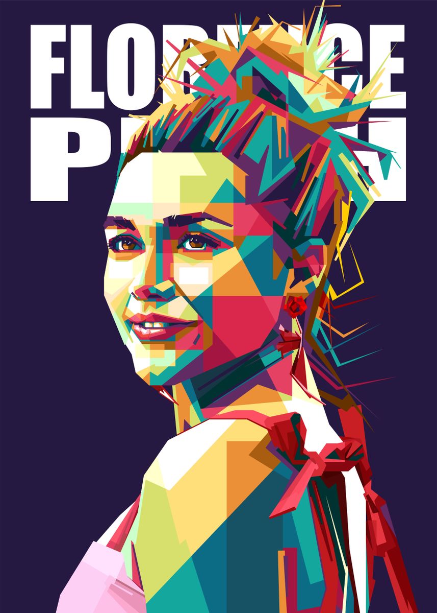 'Florence Pugh' Poster by Fill Artwork | Displate