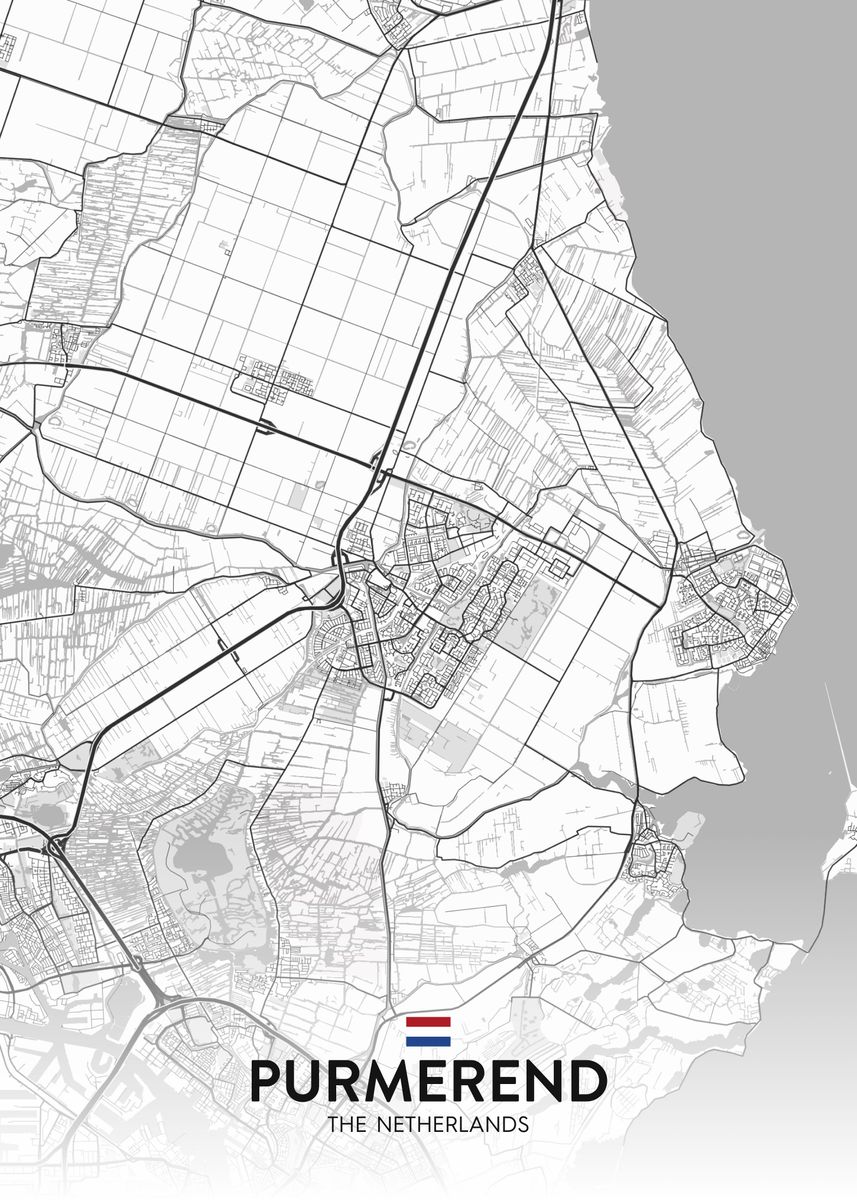 'Purmerend NL' Poster, picture, metal print, paint by IMR Designs ...