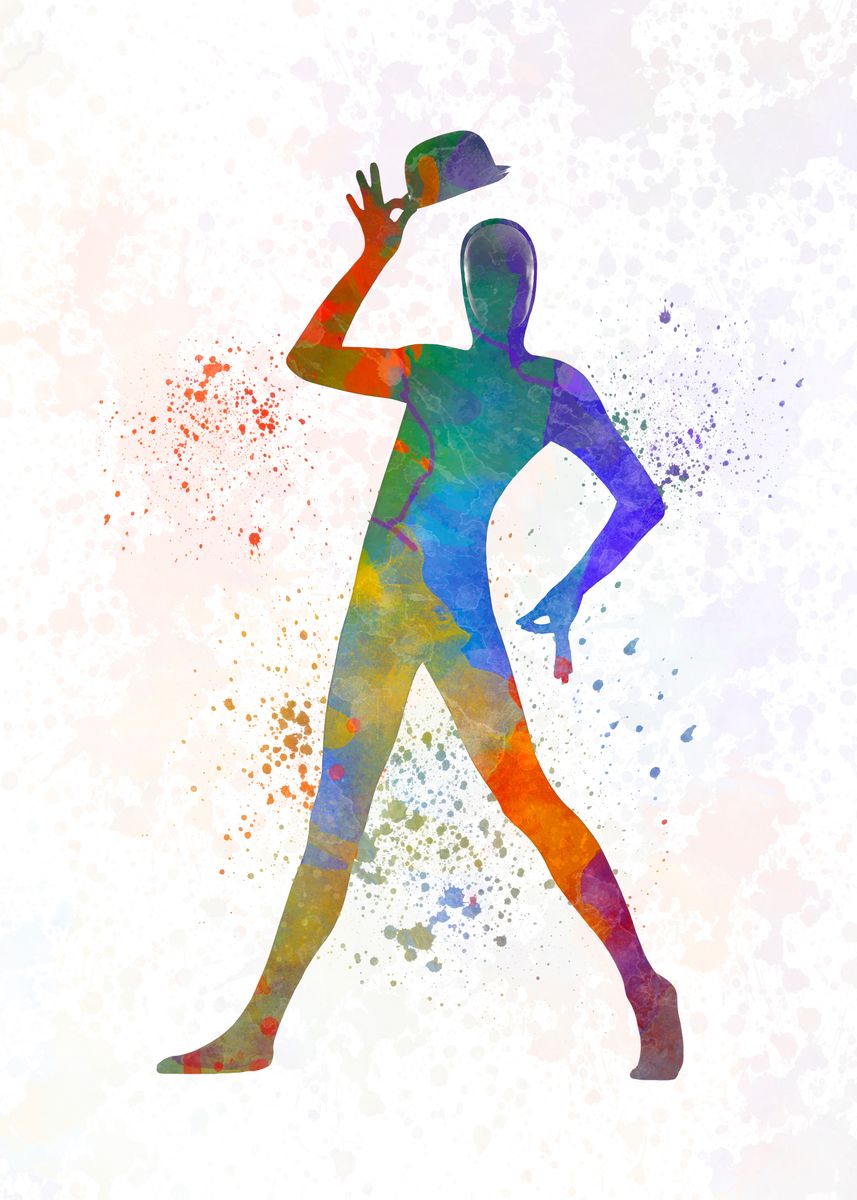 'mime with mask ' Poster, picture, metal print, paint by Cristina ...