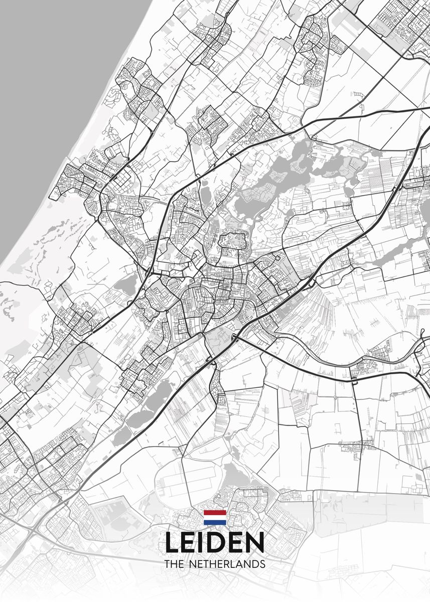 'Leiden NL' Poster, picture, metal print, paint by IMR Designs | Displate