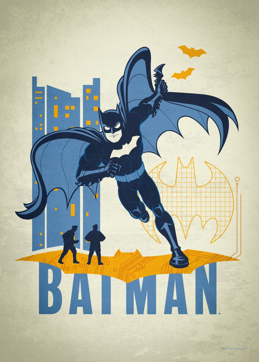 'Batman' Poster, picture, metal print, paint by DC Comics | Displate