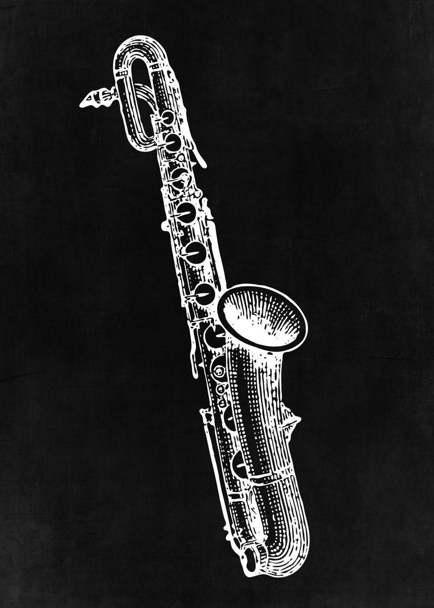 'Saxophone' Poster, picture, metal print, paint by John Marinakis ...