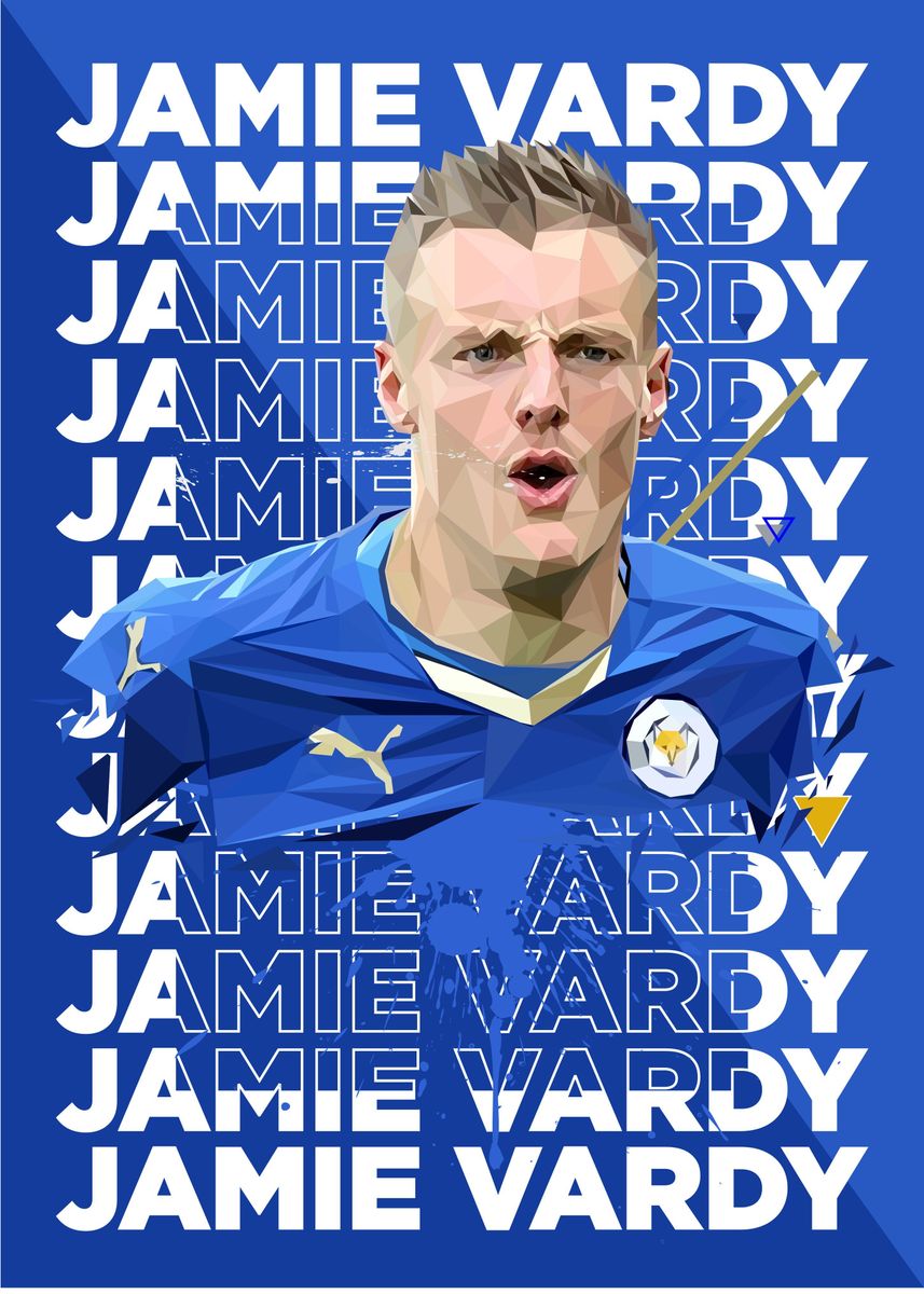 'jamie vardy' Poster, picture, metal print, paint by Limited Edition ...