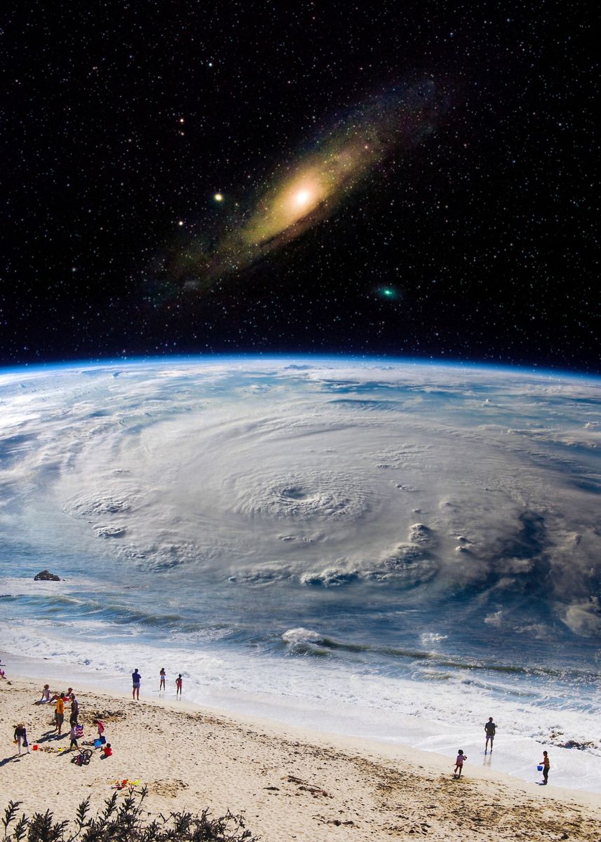 'Space Beach Galaxy Holyday' Poster, picture, metal print, paint by Gen ...