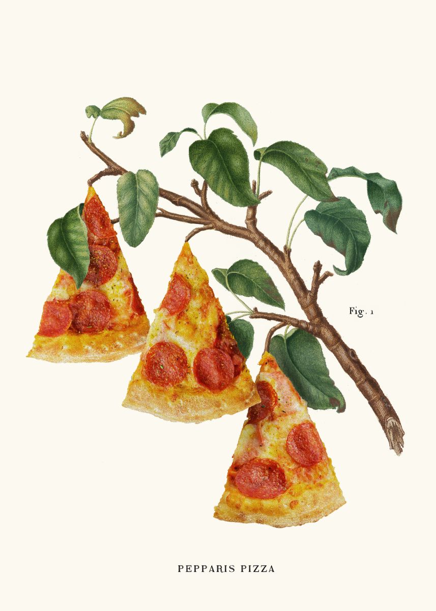'Pizza Plant' Poster, picture, metal print, paint by Jonas Loose | Displate