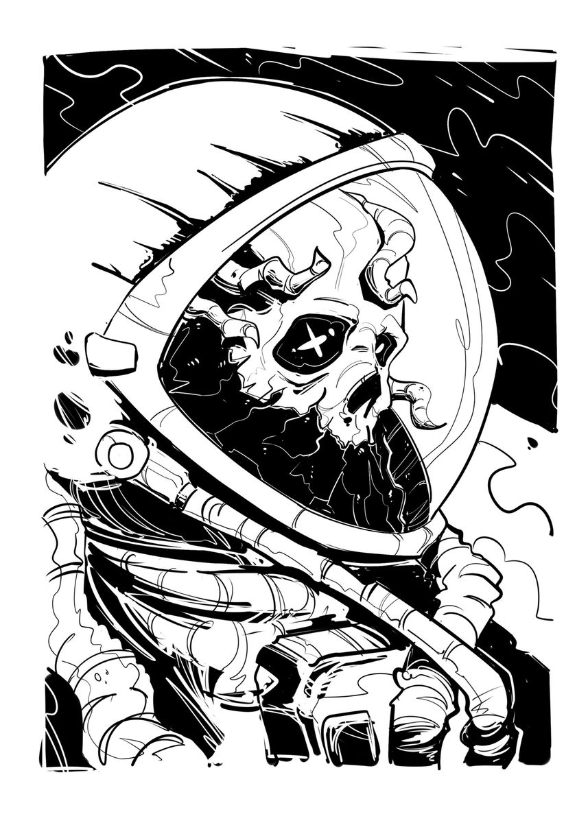 'Undead Astronaut' Poster by Petrescu Vlad | Displate