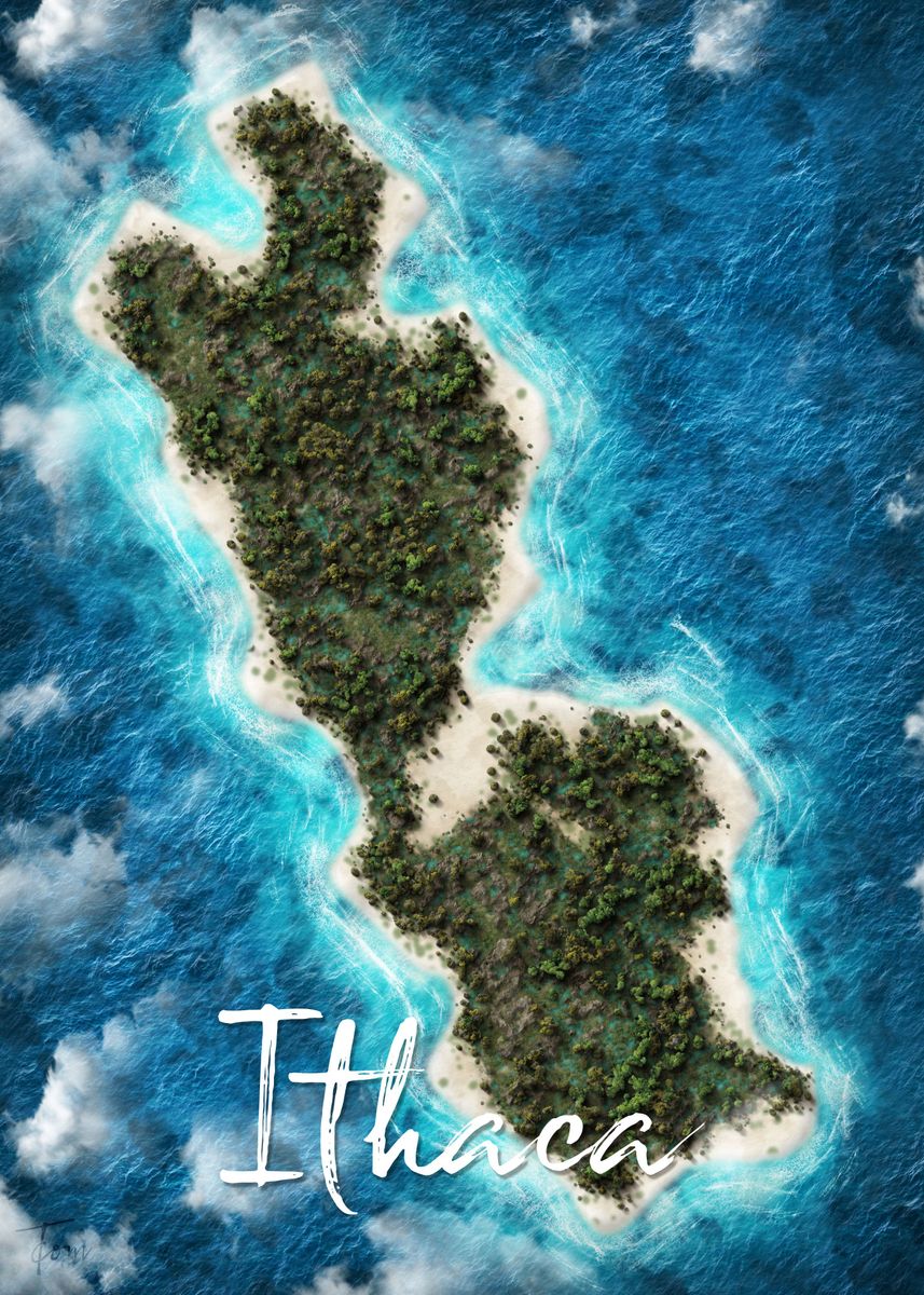 'Ithaca' Poster, picture, metal print, paint by Petra Rommelfanger ...