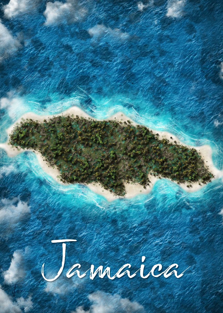 'Jamaica' Poster, picture, metal print, paint by Petra Rommelfanger ...