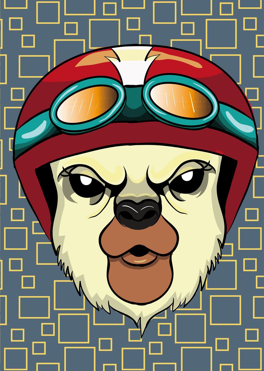 'Llama Alpaca Rider' Poster, picture, metal print, paint by Saphira ...