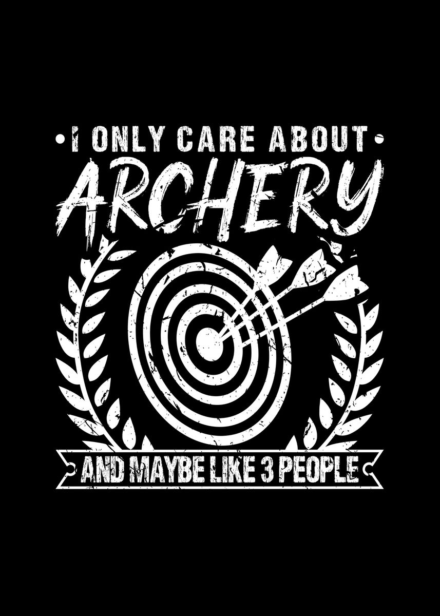 'Archery Funny Bow Hunting' Poster, picture, metal print, paint by ...