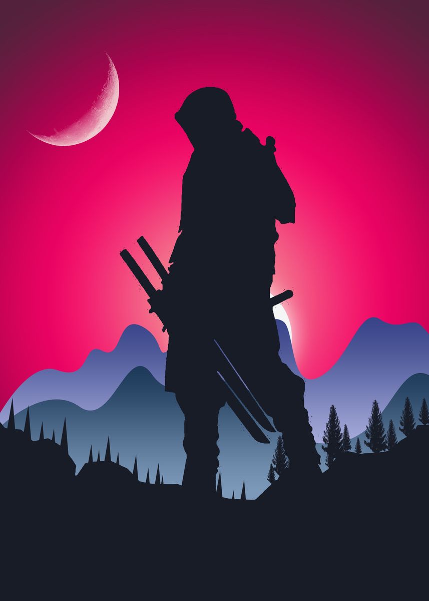 'Samurai Pink Lady' Poster, picture, metal print, paint by Theng Id ...