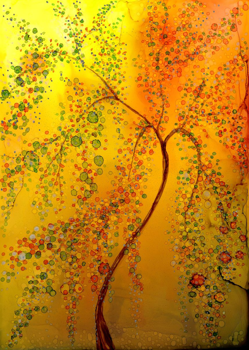 'Autumn Tree' Poster, picture, metal print, paint by Olga Rogovets ...