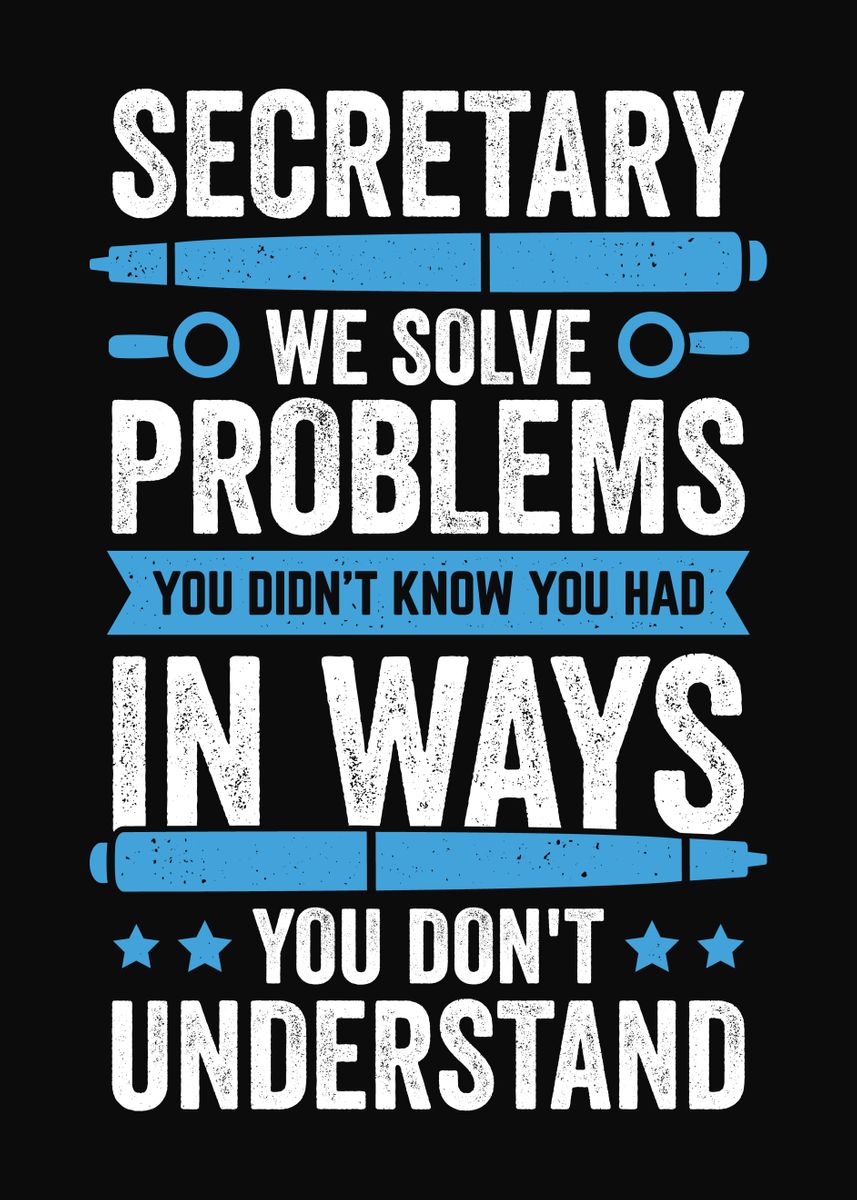 'Funny Secretary Design' Poster by Marcel Doll | Displate