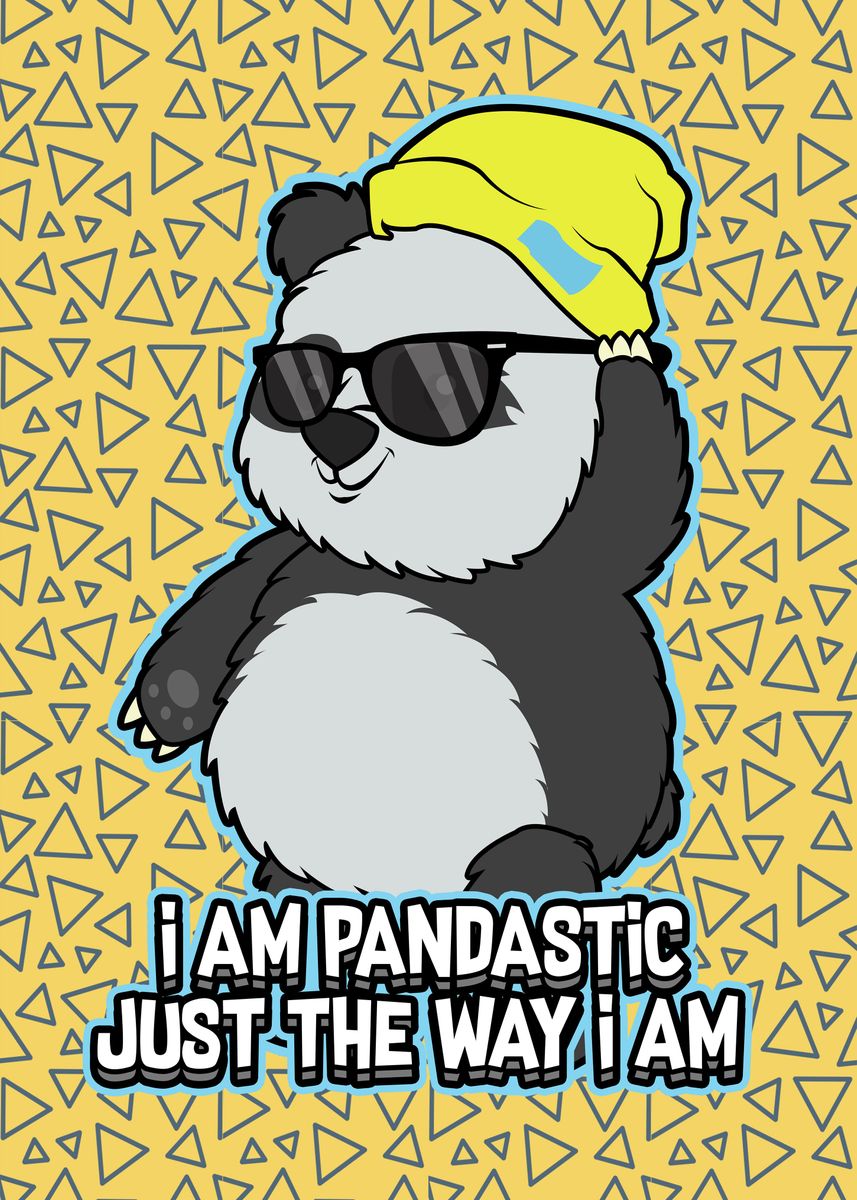 'Panda Pandastic Animal' Poster, picture, metal print, paint by Saphira ...