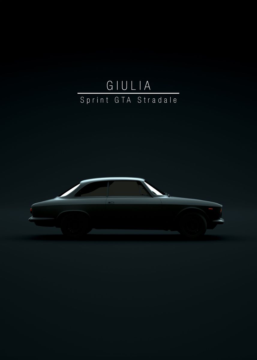 'Giulia Sprint GTA Stradale' Poster, picture, metal print, paint by 21 ...
