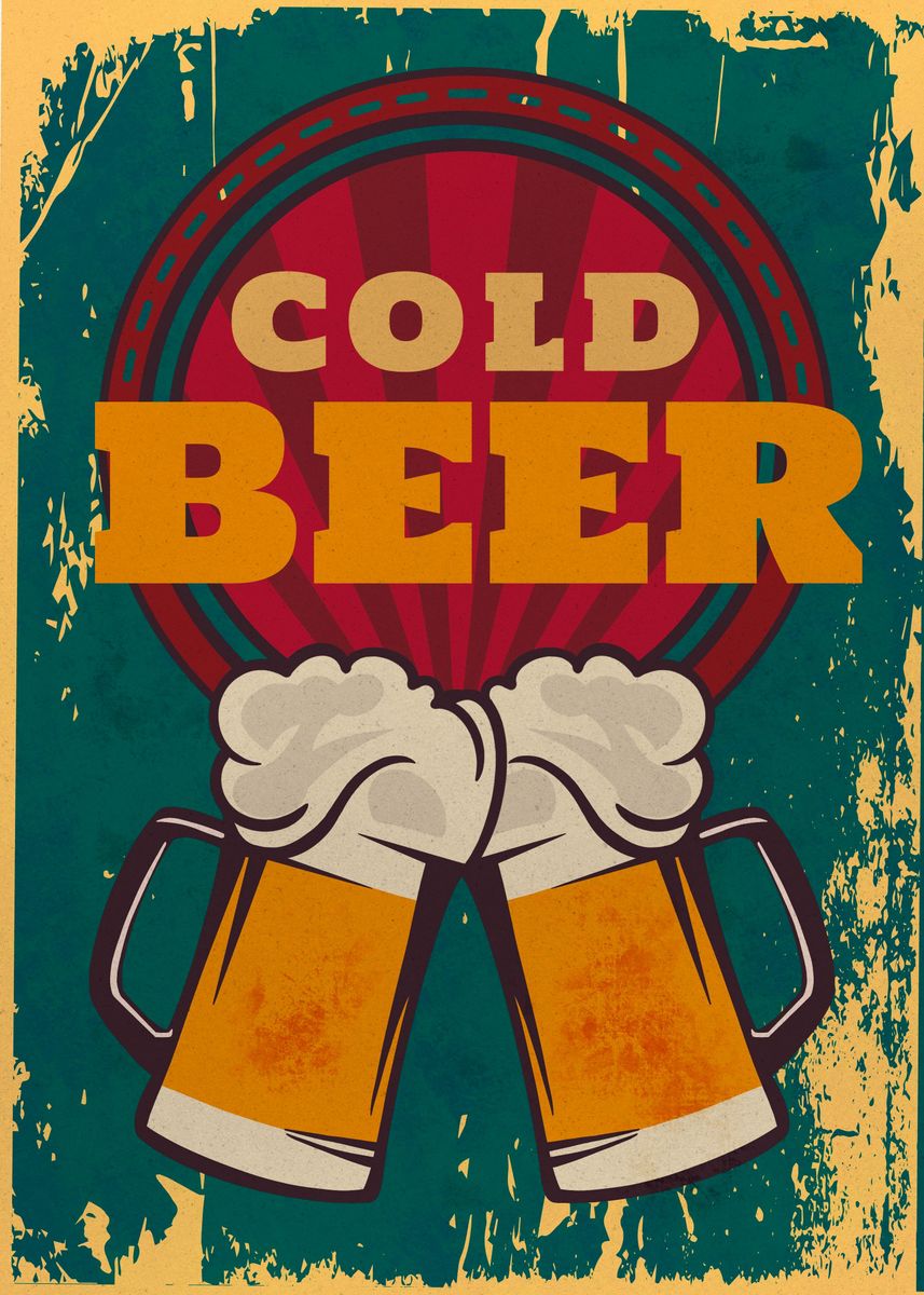 'Beer vintage posters' Poster by Mild pic | Displate