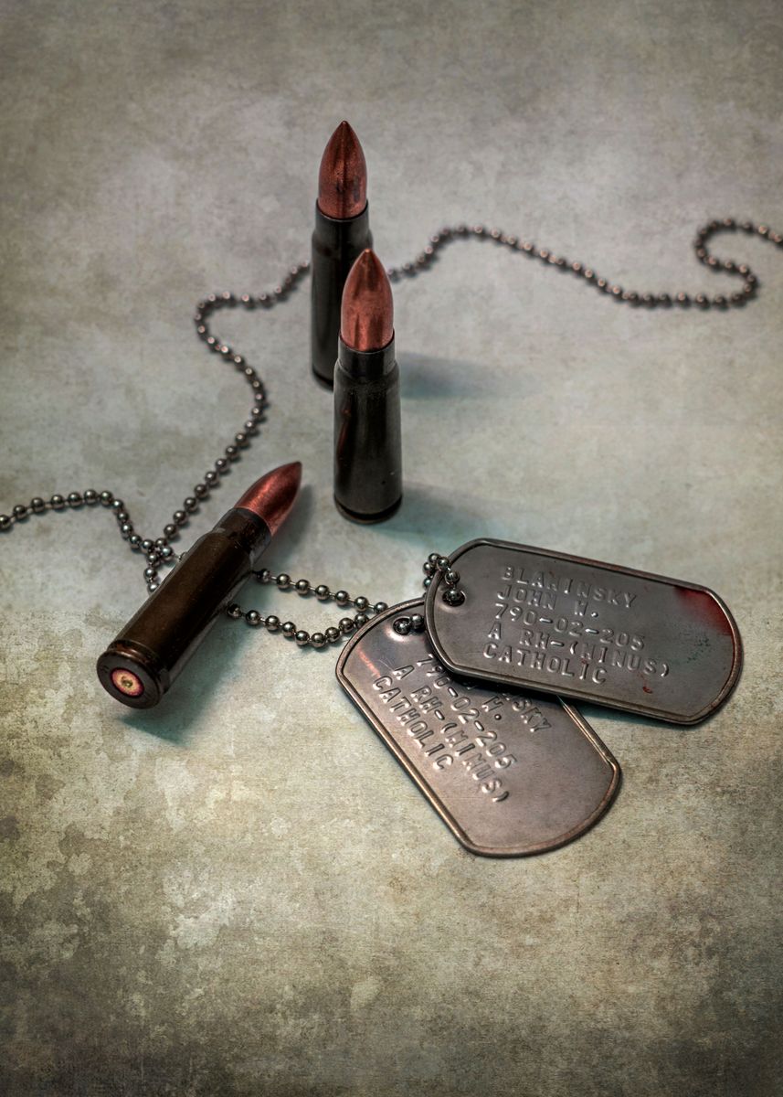 'Bullets and tags' Poster, picture, metal print, paint by Jaroslaw ...