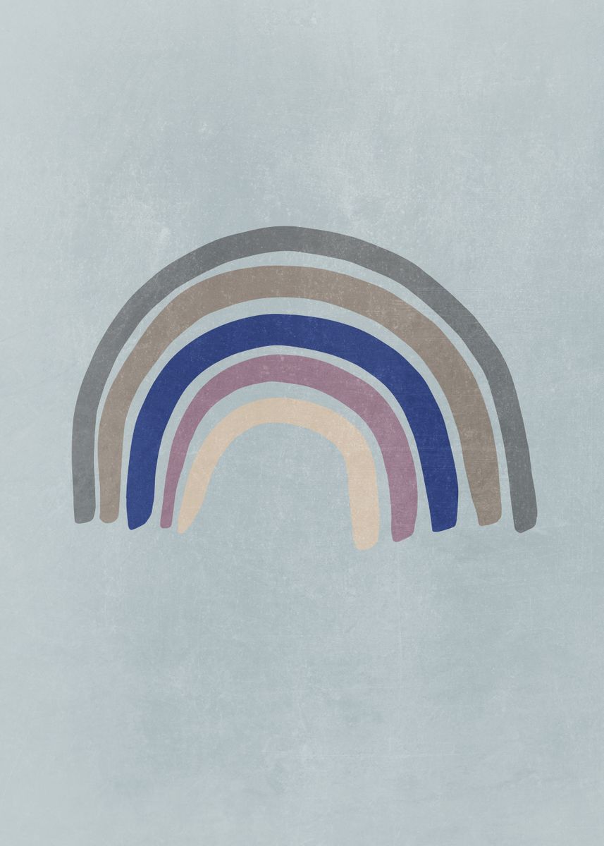 'Rainbow Blue' Poster, picture, metal print, paint by World Class ...