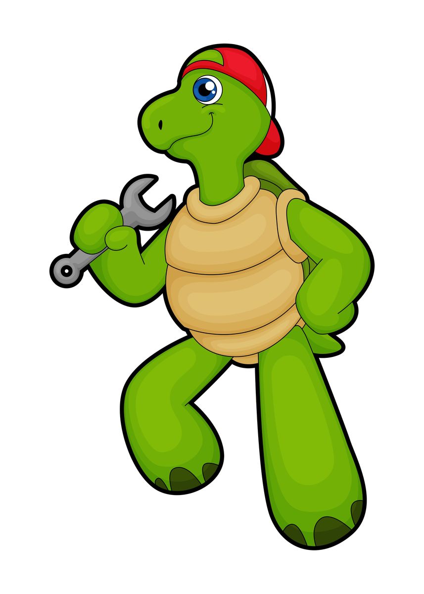 'Turtle Mechanic Wrench' Poster, picture, metal print, paint by Markus ...