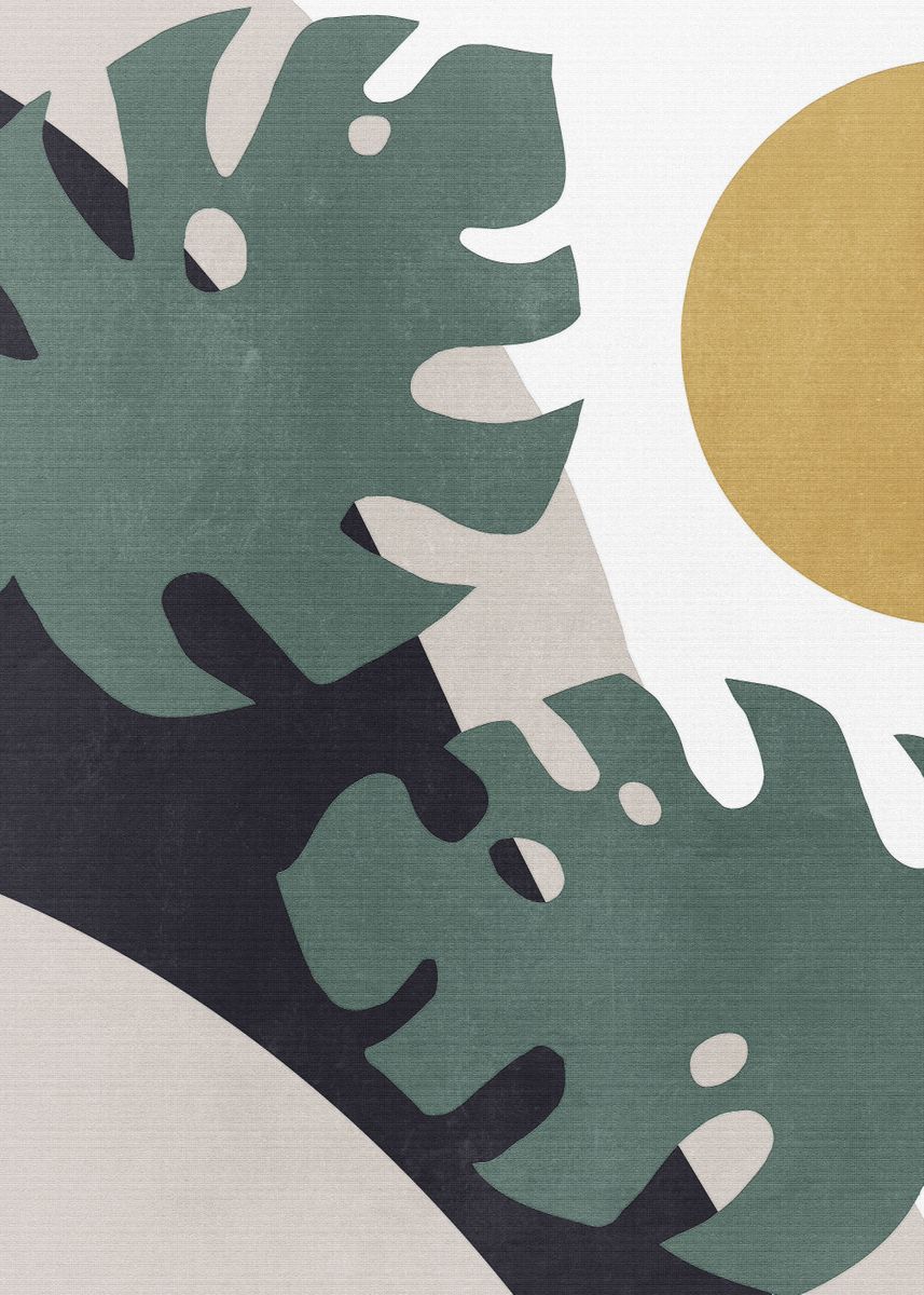 'Monstera Cut Out 01' Poster, picture, metal print, paint by World ...