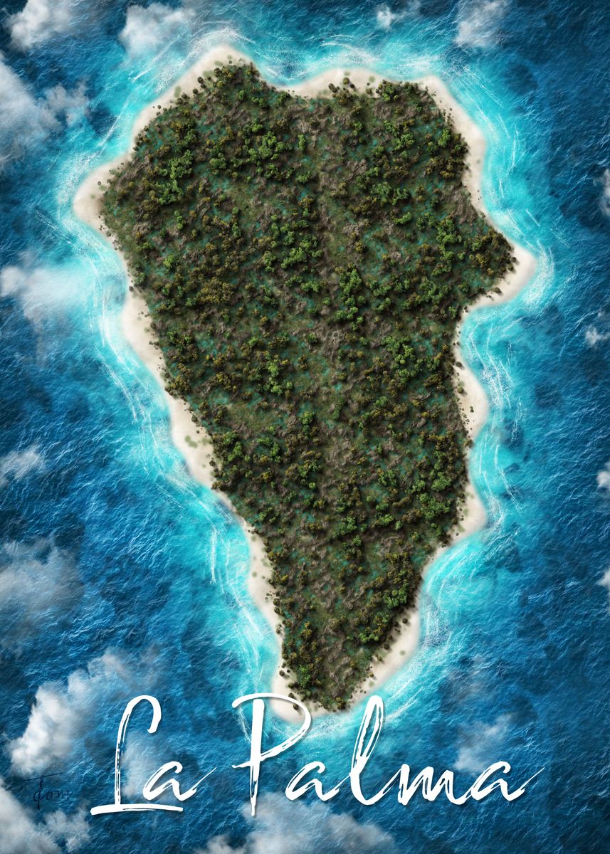 'La Palma' Poster, picture, metal print, paint by Petra Rommelfanger ...