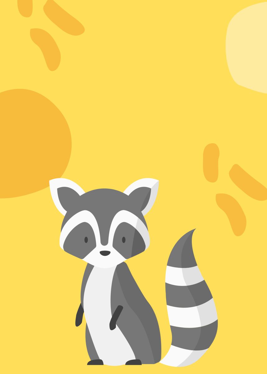 'Raccoon' Poster by kooldigi | Displate