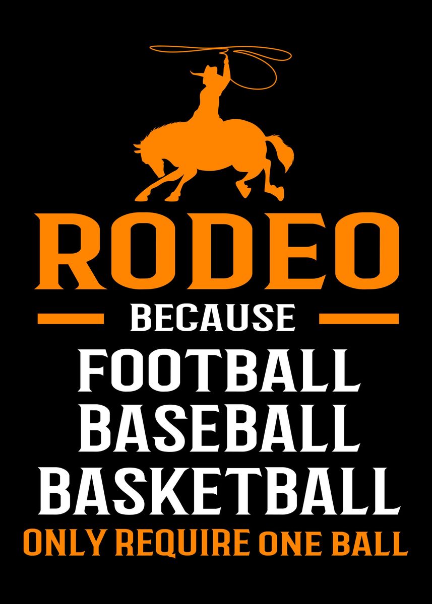 'Funny Rodeo' Poster, picture, metal print, paint by FunnyGifts | Displate