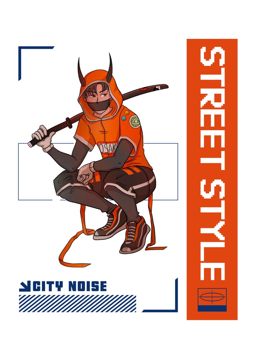 'Street Style' Poster, picture, metal print, paint by thetshirtshop2020 ...